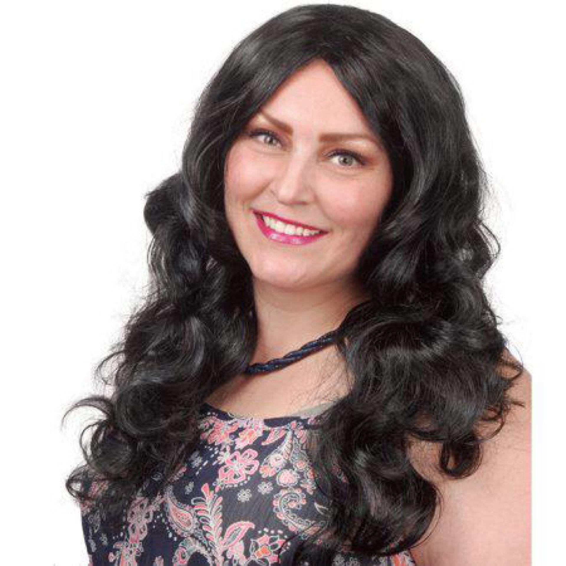 Loftus Woman's Black Long Curly Bombshell Sexy Wig, Black | Pretty Your ...